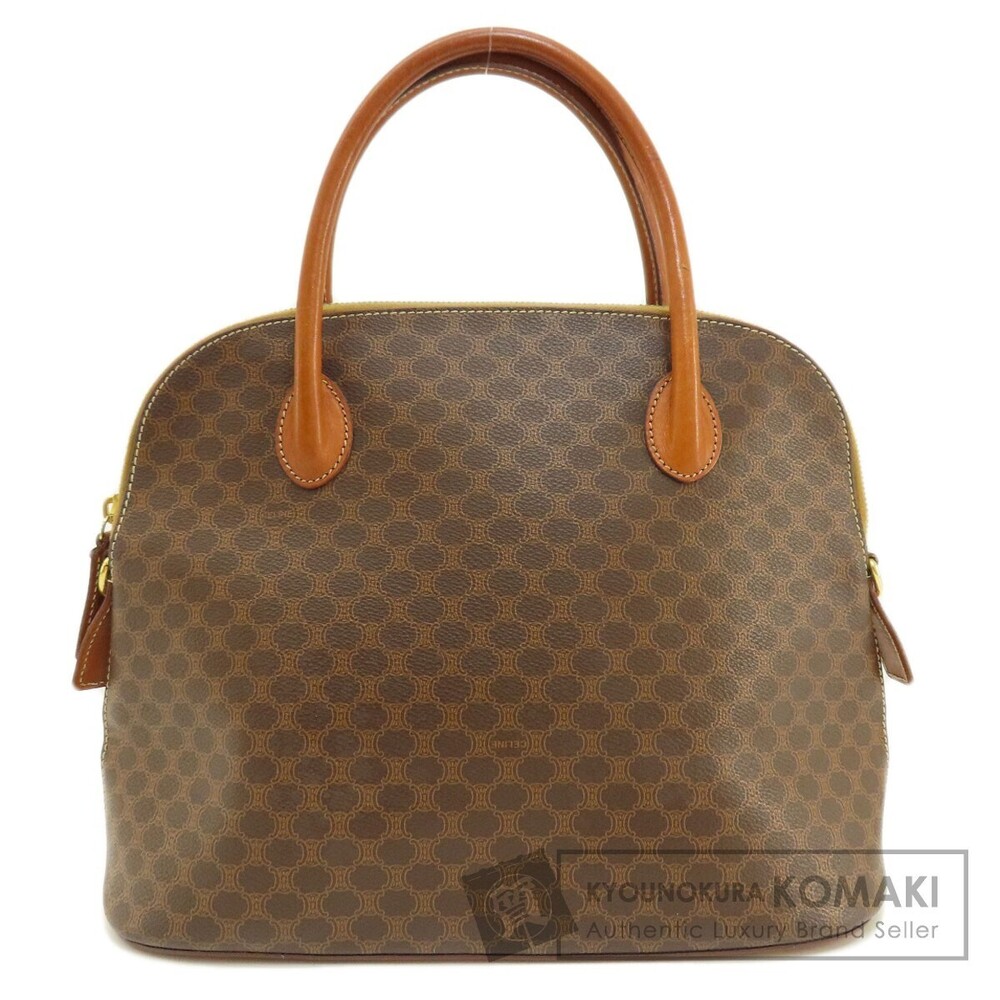Celine | Bags | Celine Macadam Boston Leather Brown Handbag | Poshmark